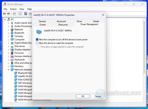 Power Management Is Missing In Device Properties On Windows