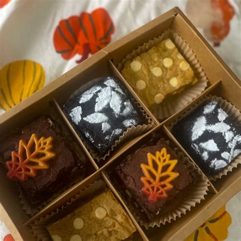 Thanksgiving Brownie 6 Pack Assorted Flavors For Celebration Care