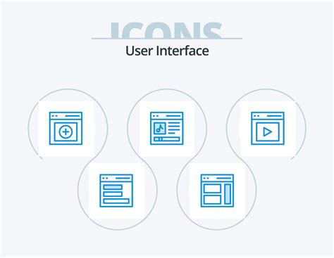 User Interface Blue Icon Pack 5 Icon Design Interface Communication