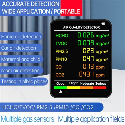 PM PM Air Quality Detector Indoor Air Quality Monitor Black