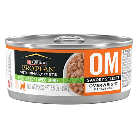 Purina Pro Plan Vet OM Savory Selects Turkey Wet Cat Food, 5.5 oz., 24 ...