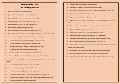 If Clause Type 2 Discussion Questions By Hatice Yıldız Tpt