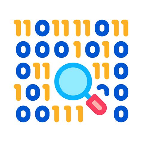 Research Binary Code Icon Vector Outline Illustration 17437799 Vector