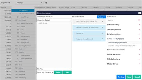 Hiding Dimension Headers Modlr