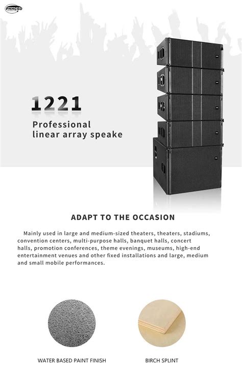 lx1221 dual 12 line array speaker