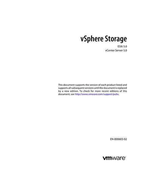 Vsphere Esxi Vcenter Server 50 Storage Guide Pdf Data Storage And