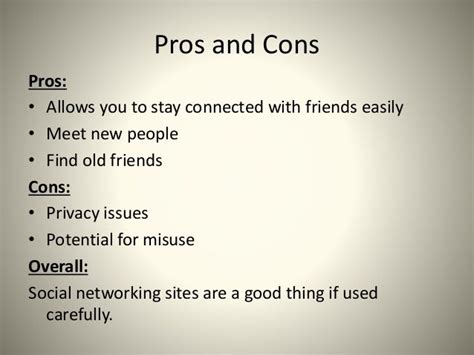 Social Networking Pros And Cons