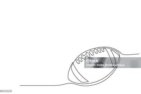 단일 연속 라인 스타일의 미식 축구 공입니다 럭비 공의 한 선 그리기 편집 가능한 획 그리기 미식축구 로고 선형 스타일의 게임 스포츠 장비 선형 스타일의 Scketch