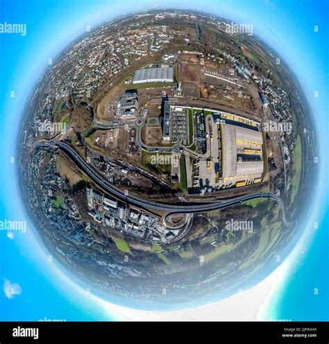 Aerial View Fischaugenbild Dhl Overview Industrial Estate Mark 517