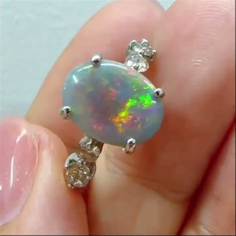 243克拉天然黑欧珀 欧泊 珠宝 Jewelry 戒指 Youtube