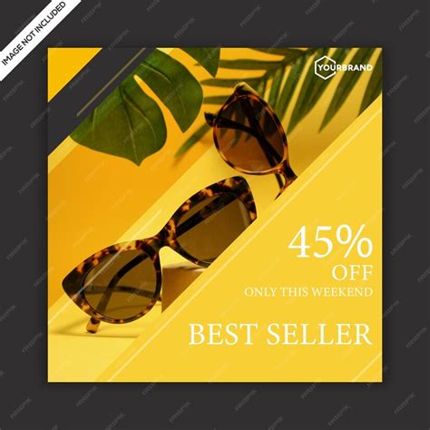 Premium Vector Eyeglasses Store Social Media Post Template