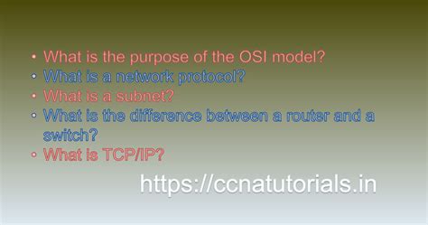 CCNA Sample Questions Set CCNA TUTORIALS