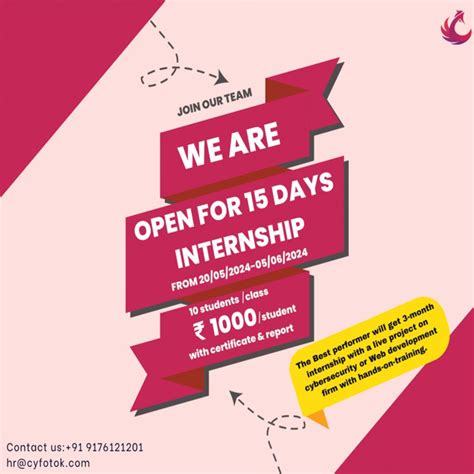 Cyfotok On Linkedin Hiring Interns Applynow Cyfotok