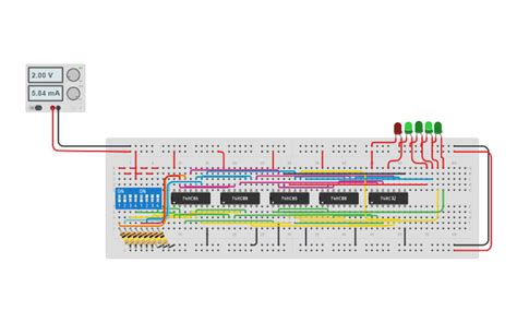 Circuit Design Simulador Bit 4 Allan Aquino Mora Tinkercad