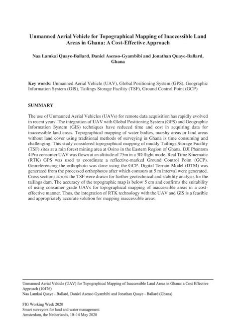 Pdf Unmanned Aerial Vehicle For Topographical Mapping Of · Conventional Surveying Methods