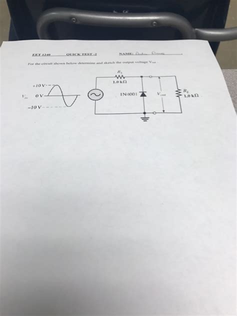 solved for the circuit shown below determine and sketch the
