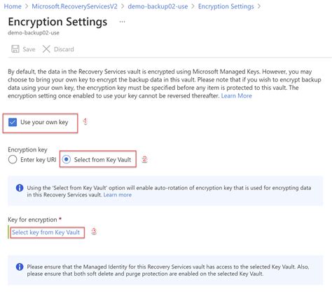 azure backup bring your own keys byok for recovery services vaults