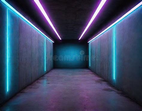 Futuristic Processor Technology Digital Abstract Neon Futuristic