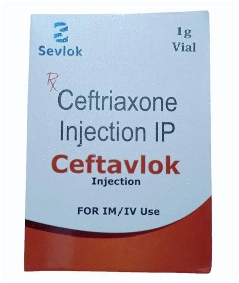 Ceftavlok Ceftriaxone Injection Ip 1 Gm At Best Price In Kolkata Id 2854425993473