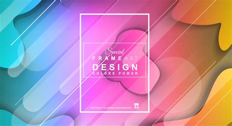 Dynamic Bright Colorful Geometric Elements Vector Image