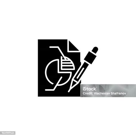 차트 블랙 아이콘 개념을 그리기 차트 평면 벡터 기호 기호 그림 그리기 개념에 대한 스톡 벡터 아트 및 기타 이미지 개념 검은색 경제 Istock