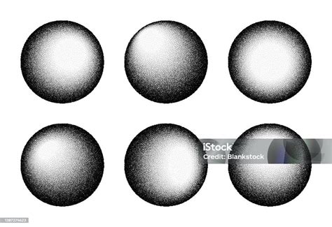 도트워크 3d 구체 배경 검은 소음 스티플 도트 점선 벡터 세트 0명에 대한 스톡 벡터 아트 및 기타 이미지 0명 거친 필름 효과 구 Istock