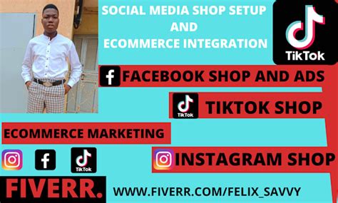 set up facebook instagram tiktok shop and integrate to ecommerce