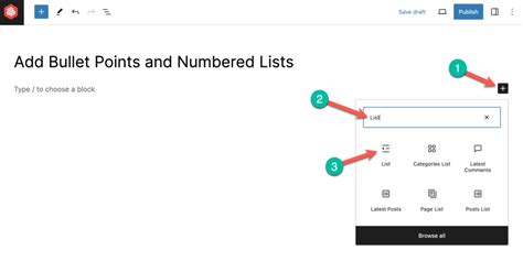 How To Add Bullet Points Numbered Lists In WordPress