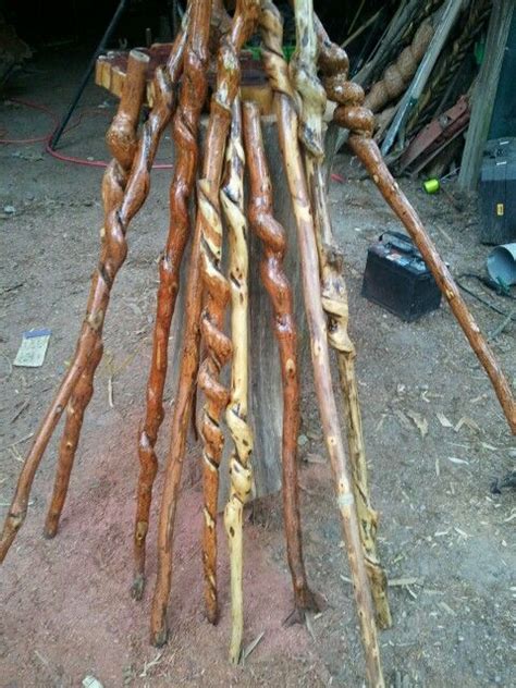 Hand Carved Wooden Walking Sticks