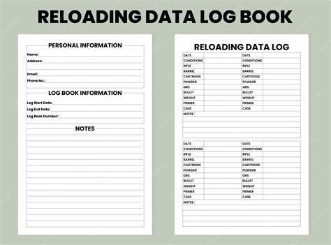 Premium Vector Reloading Data Log Book For Kdp Interior