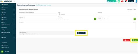 Subcontractor Contract Purchase Orders User Guide Support Joblog