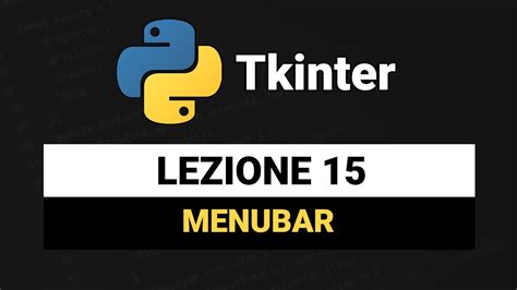 Creare Menu Strumenti Con Menubar Widget Tkinter Python Tutorial Italiano YouTube