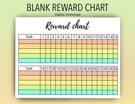 Blank Reward Chart Template