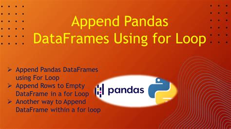 Append Pandas Dataframes Using For Loop Spark By Examples