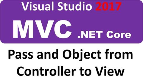 Visual Studio 2017 Mvc Aspnet Core Pass Object From Controller To