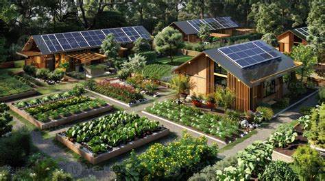A Sustainable Garden Community Featuring Homes With Solar Panels And