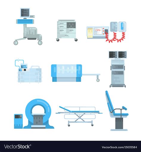 Innovational Medical Diagnostic Equipment Set Vector Image