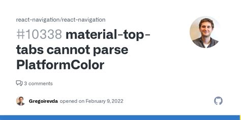 Material Top Tabs Cannot Parse Platformcolor · Issue 10338 · React
