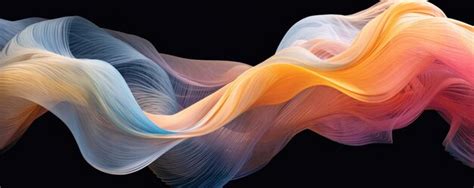 Premium Ai Image Symphony Of Flowing Ribbons And Interweaving Lines Creating An Abstract Dance