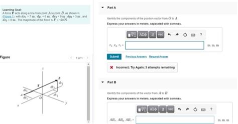 Solved Learning Goal A Force F Acts Along A Line Trom Point Chegg Com