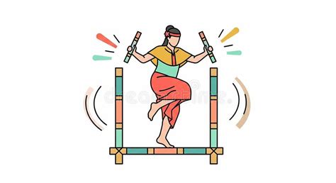 Filipino Tinikling Stock Illustrations 3 Filipino Tinikling Stock