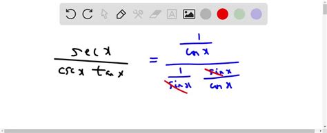 Solved Simplify Secx Cscx Tanx Use Algebra And The Fundamental Trigonometric Identities Your