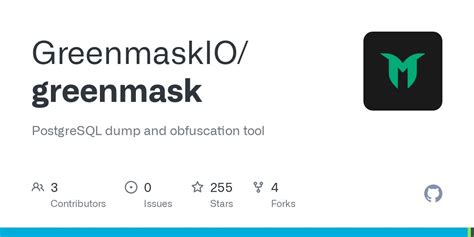 Github Greenmaskiogreenmask Postgresql Database Anonymization And Synthetic Data Generation