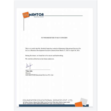 Kashish Gupta On Linkedin Internship Businessdevelopment Intern Edumentor Completed