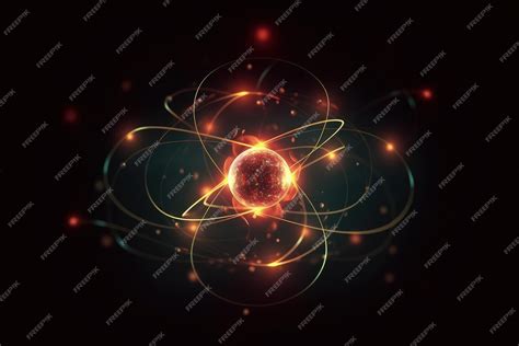 Premium Photo Atomic Nucleus Electrons Neutrons Protons Model Shows
