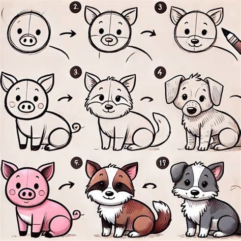 How To Draw Cute Cartoon Animals For Beginners