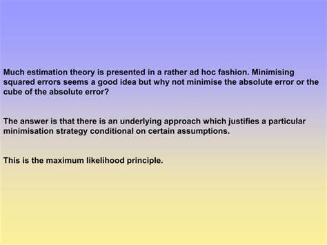 Lecture 1 Maximum Likelihood Ppt