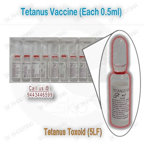 0 5ml Liquid Tetanus Vaccine Adsorbed I P Packaging Size 05ml At ₹ 1260 Box In Erode