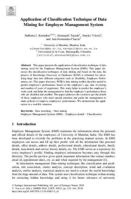 Pdf Application Of Classification Technique Of Data Mining For