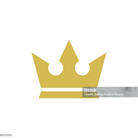 Template Desain Ilustrasi Stok Vektor Ikon Mahkota Ilustrasi Stok